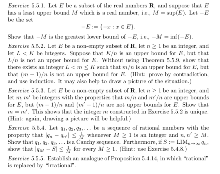 Solved Exercise 5.5.1. Let E be a subset of the real numbers | Chegg.com