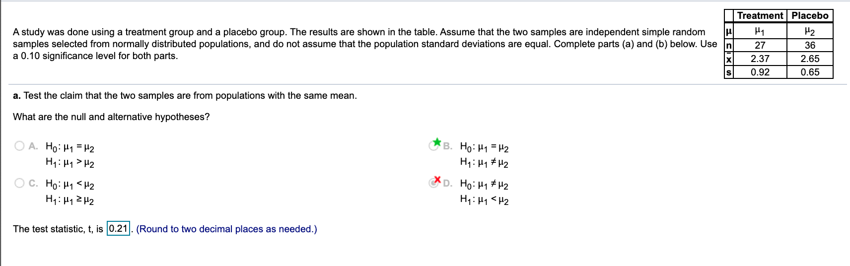 Solved I Need The Test Statistic P Value Construct A 5038