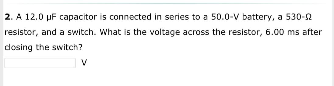 Solved 2. A 12.0μF capacitor is connected in series to a | Chegg.com