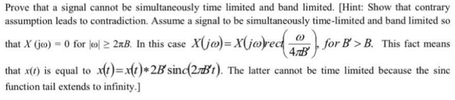 Solved Prove that a signal cannot be simultaneously time | Chegg.com