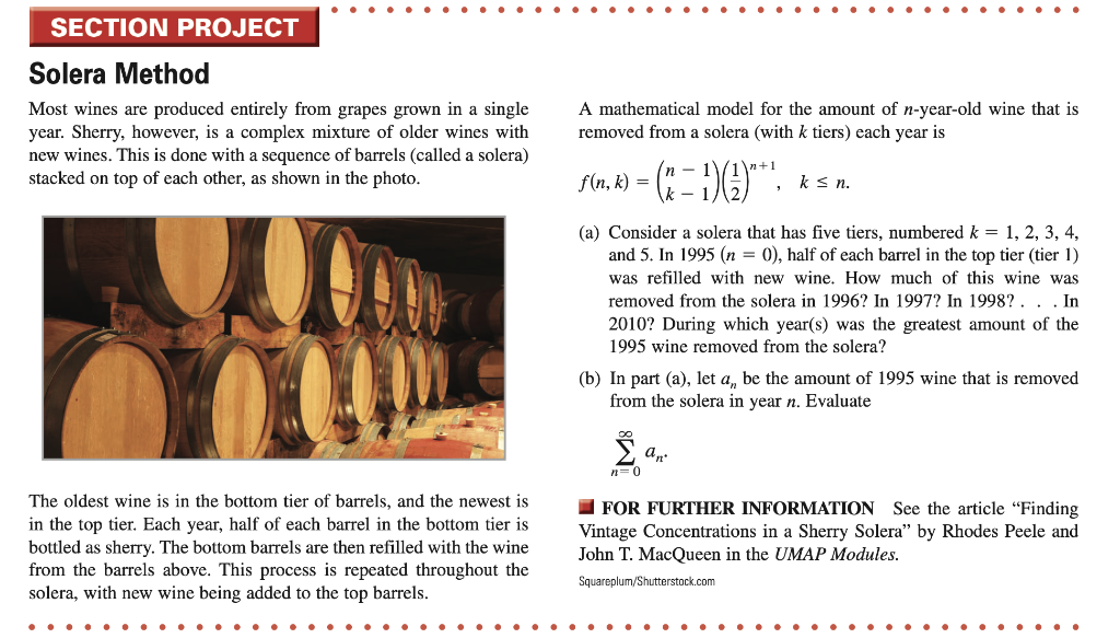 Solved Solera Method Most wines are produced entirely from | Chegg.com
