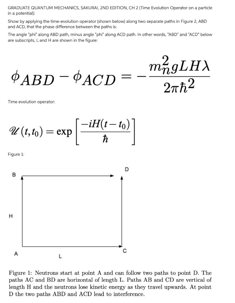 GRADUATE QUANTUM MECHANICS, SAKURAI, 2ND EDITION, CH | Chegg.com
