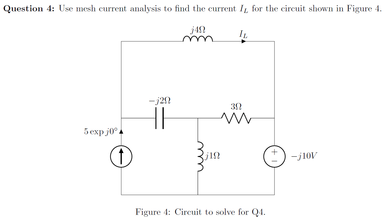 Solved Question 4: Use mesh current analysis to find the | Chegg.com