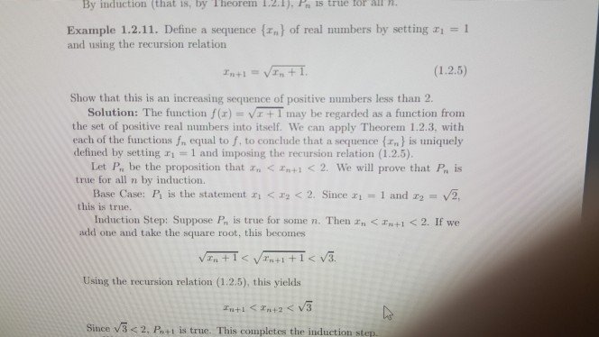 Solved prove that 1.2.5 sequence converges and what number | Chegg.com