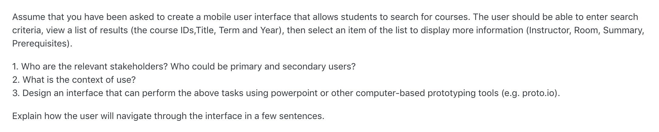 Solved Assume that you have been asked to create a mobile | Chegg.com