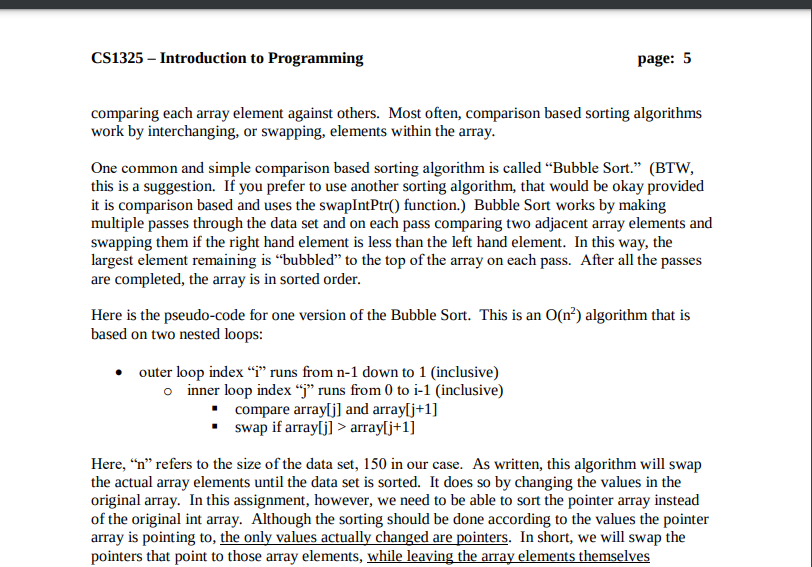 Solved Sometimes we're given an array of data that we need | Chegg.com