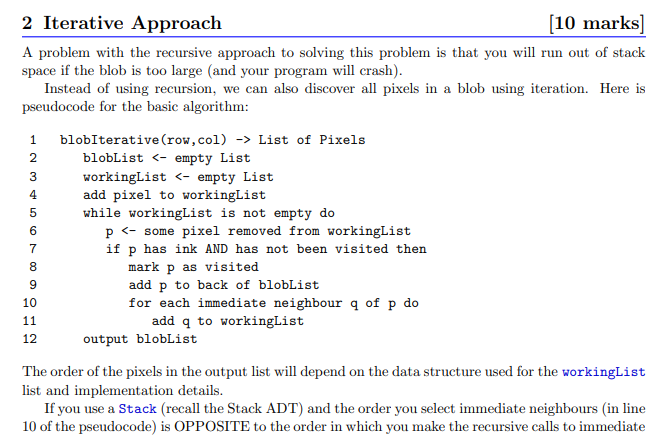 Images, Pixels and Blobs An Image is a 2-dimensional | Chegg.com