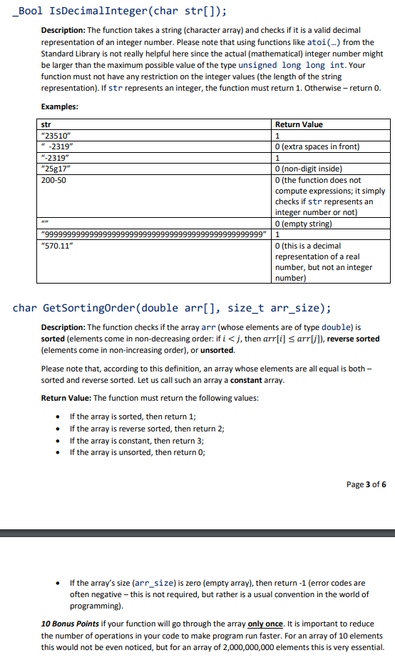 Solved _Bool IsDecimalInteger(char str[]); Description: The | Chegg.com