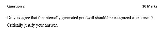 Solved Question 2 10 Marks Do you agree that the internally | Chegg.com