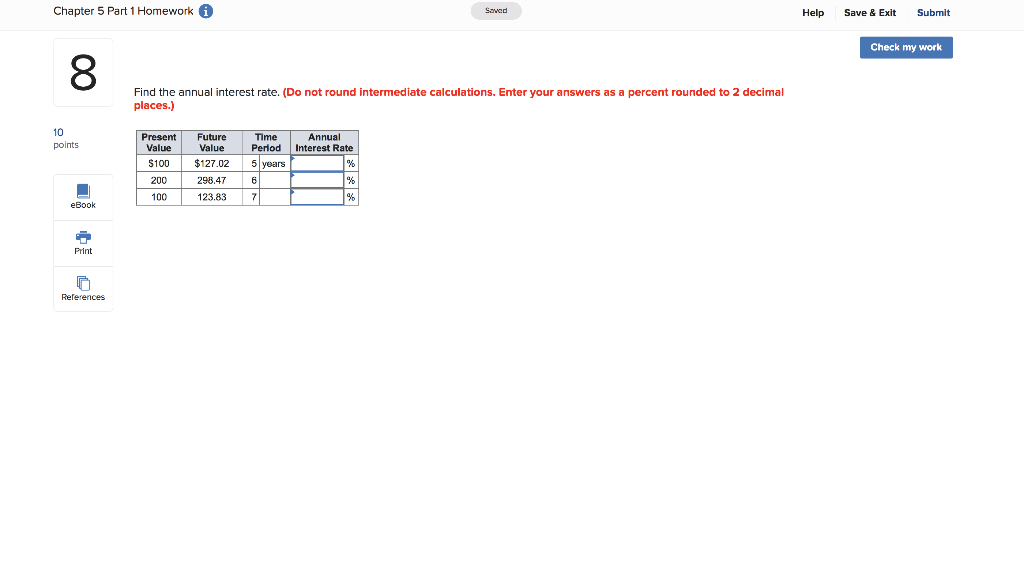 Solved Chapter 5 Part 1 Homework i Saved Help Save & Exit | Chegg.com