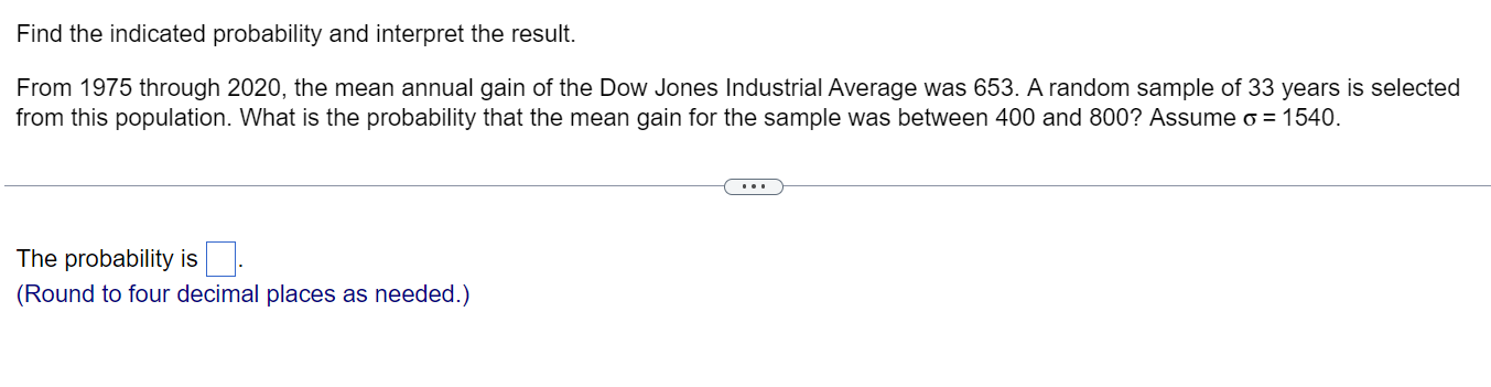 Solved Find the indicated probability and interpret the | Chegg.com
