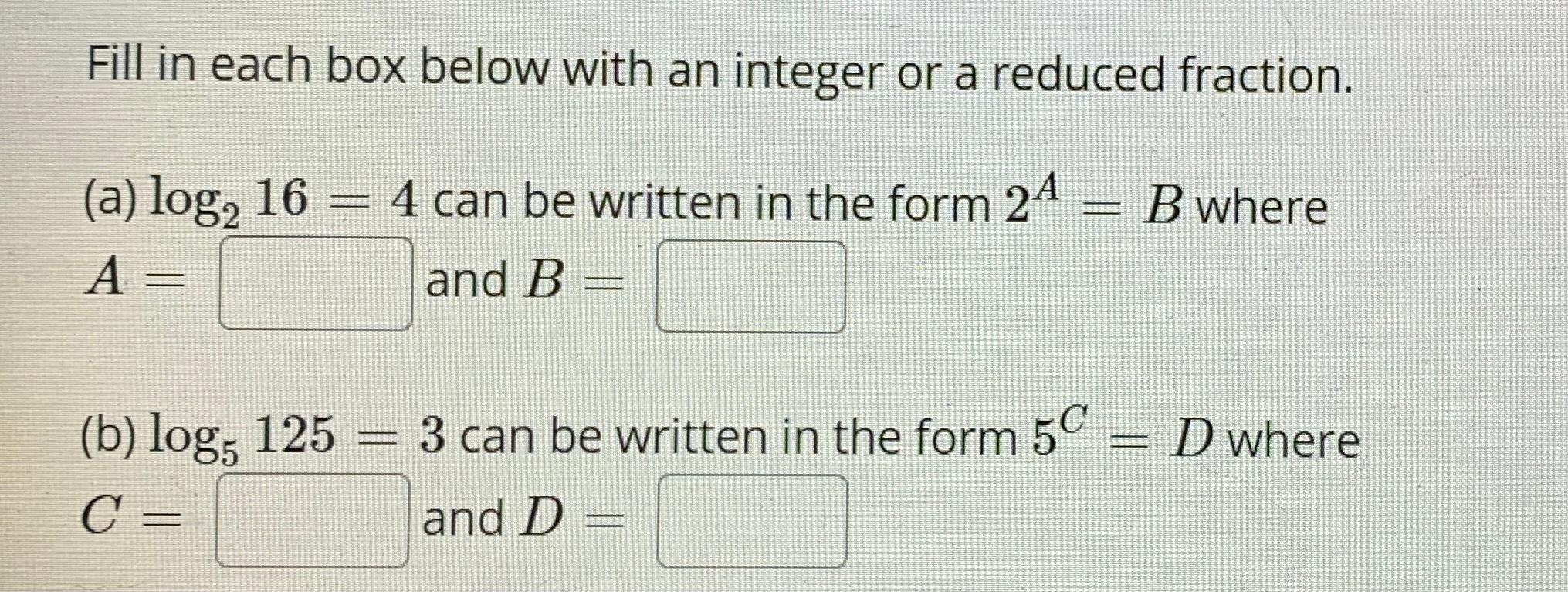 Solved Fill in each box below with an integer or a reduced | Chegg.com