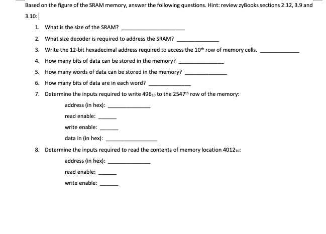 Solved Procedure: Part 1 - Memory Construction SRAM is a | Chegg.com