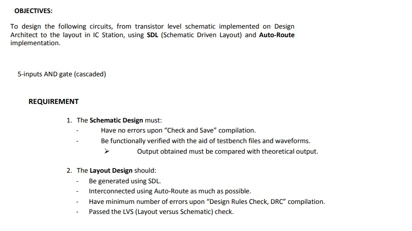 OBJECTIVES To design the following circuits, from | Chegg.com