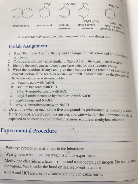 Solved CO2H CO2 Na NH2 CO2CH2CH3 naphthalene benzoic acid | Chegg.com