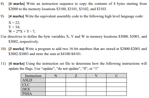 Use assembly language to do problem. Using directives | Chegg.com