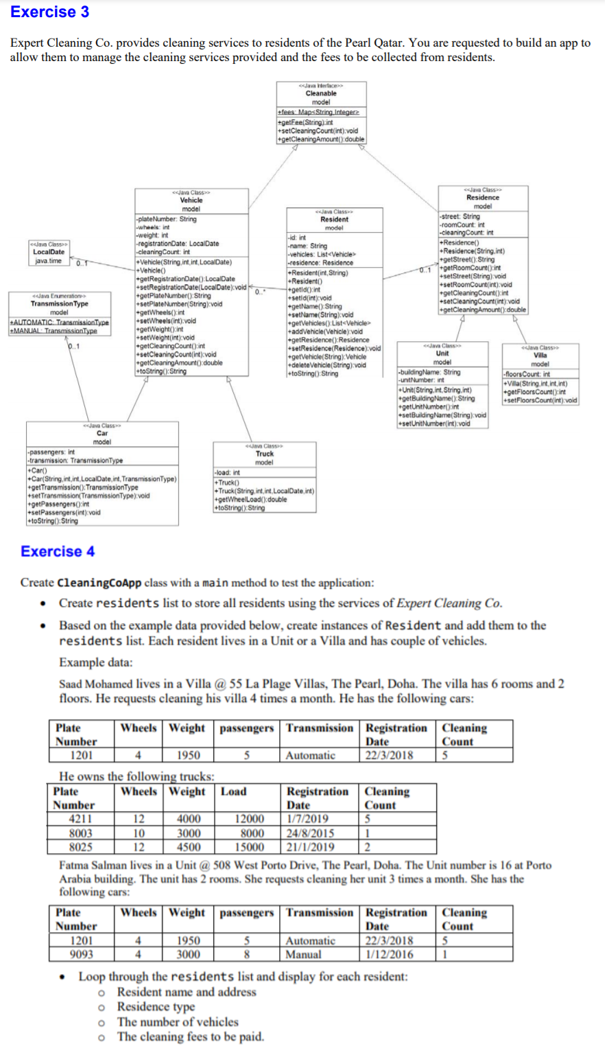 Exercise 3 Expert Cleaning Co. provides cleaning | Chegg.com
