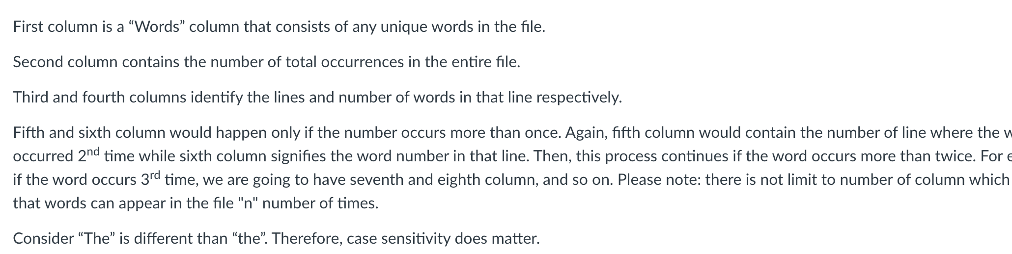 Solved For this submission, our task is to read a file and | Chegg.com