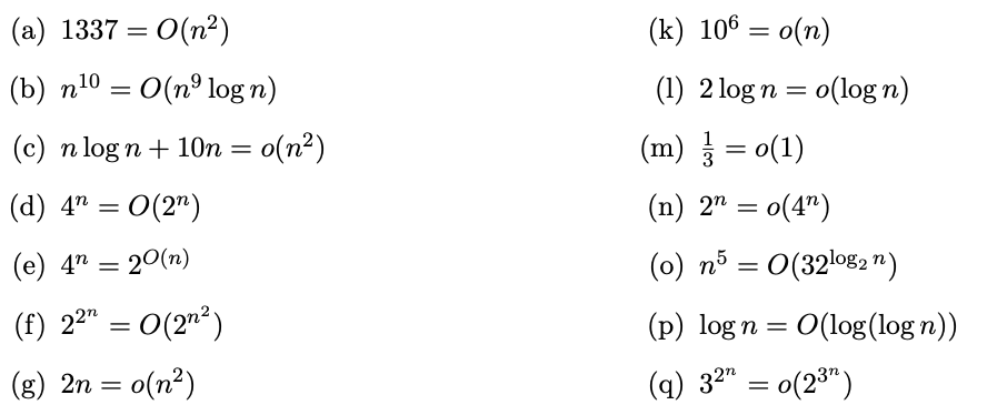 Solved True False Questions. All logarithms are base 2 | Chegg.com