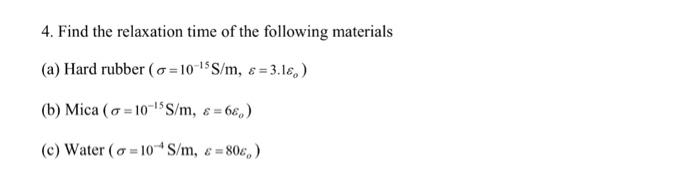 Solved 4. Find the relaxation time of the following | Chegg.com