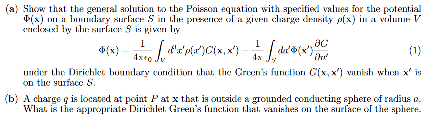 Solved (a) Show that the general solution to the Poisson | Chegg.com