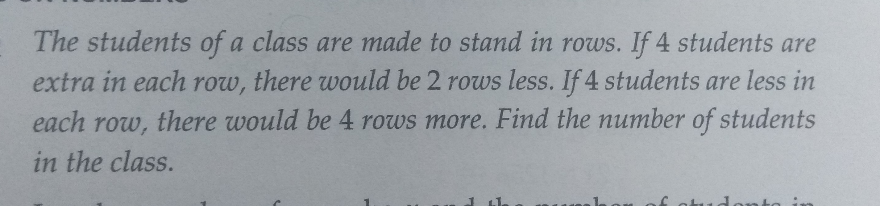 Solved The students of a class are made to stand in rows. If | Chegg.com