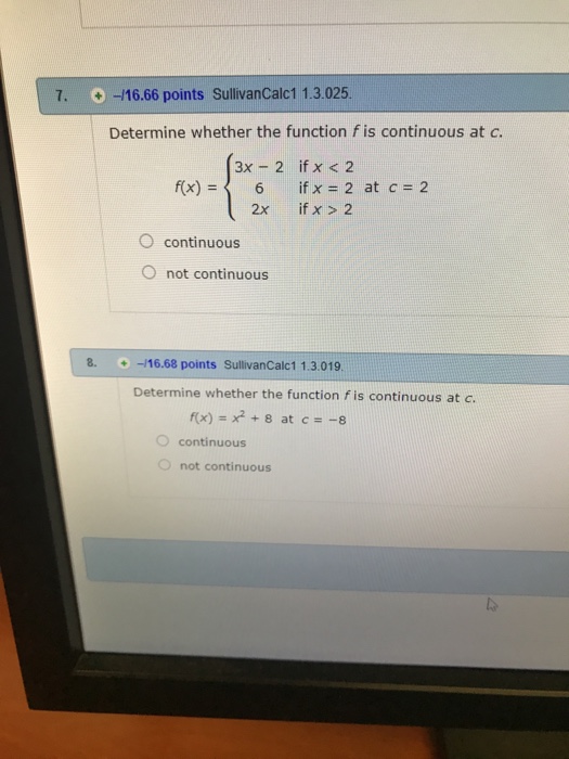 Solved Determine Whether The Function F Is Continuous At C