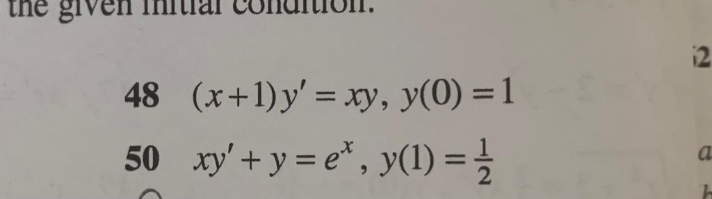 Solved Solve the linear , first order ODE subject to the | Chegg.com