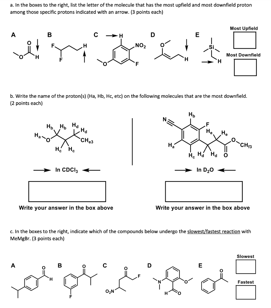Solved a. In the boxes to the right, list the letter of the | Chegg.com