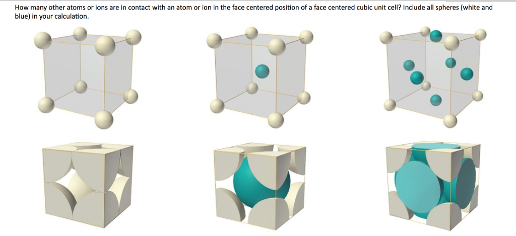 Solved How many other atoms or ions are in contact with an | Chegg.com