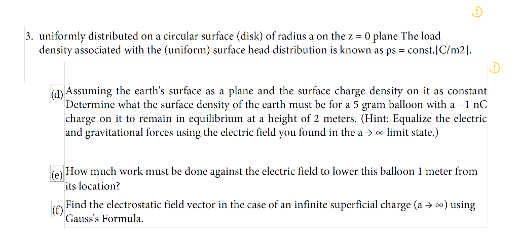 Solved 3. uniformly distributed on a circular surface (disk) | Chegg.com