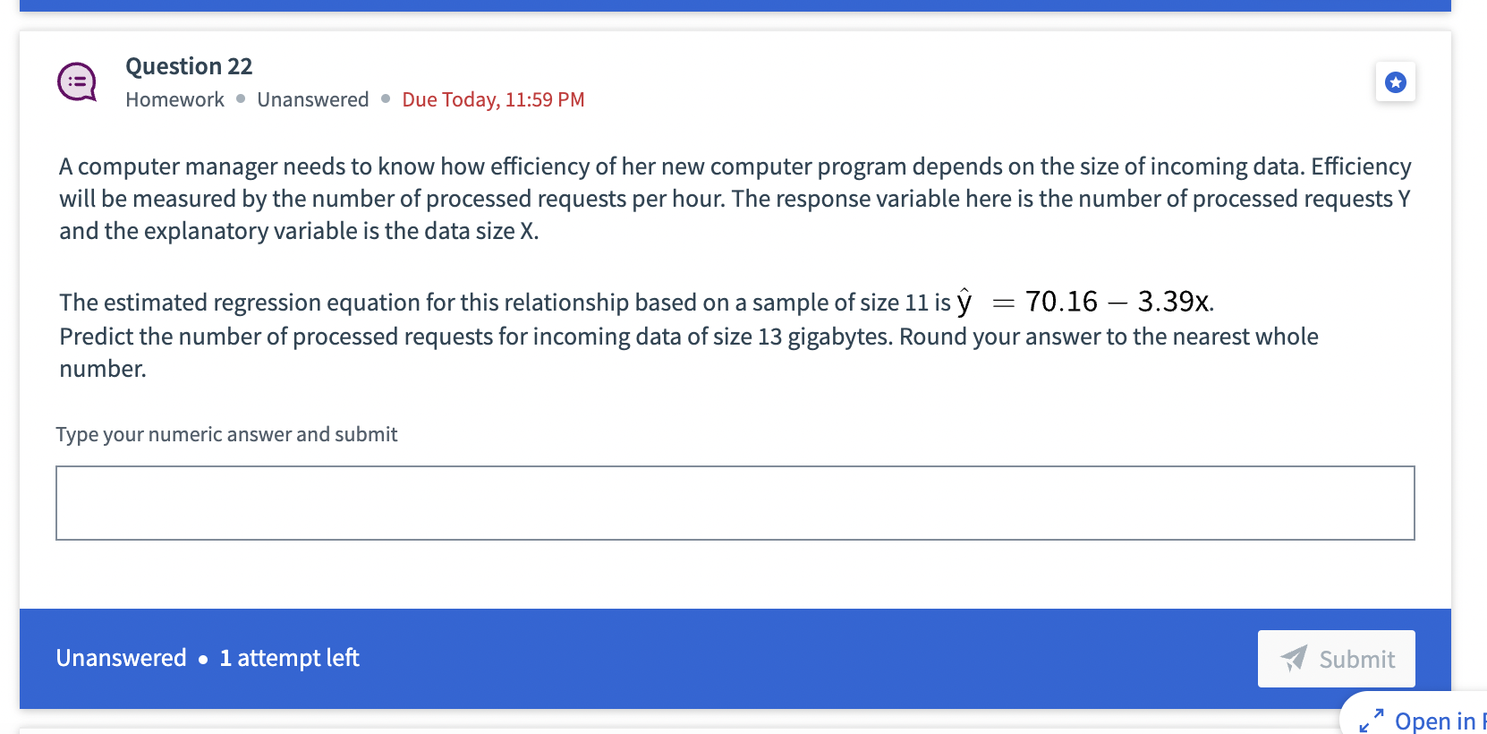 Solved A Computer Manager Needs To Know How Efficiency Of 