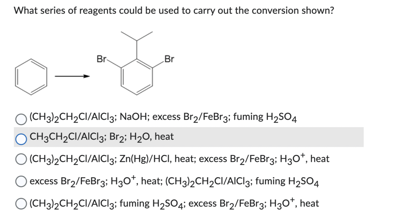 Solved What series of reagents could be used to carry out | Chegg.com