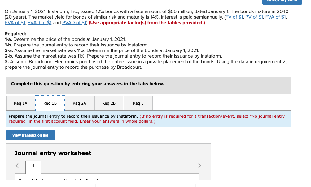 Solved On January 1, 2021, Instaform, Inc., issued 12% bonds | Chegg.com