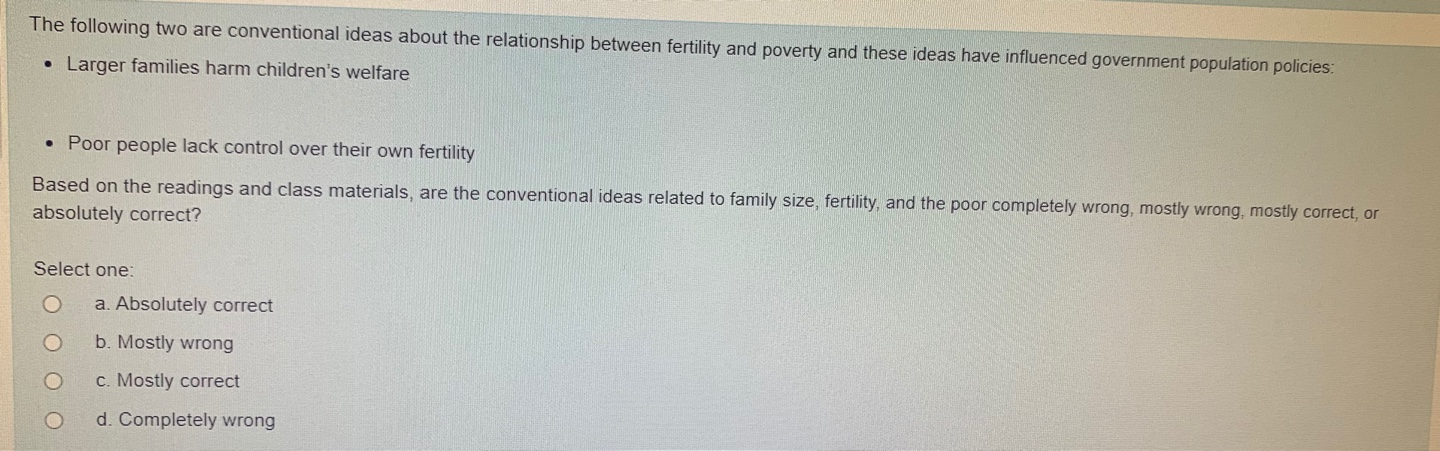 Solved The following two are conventional ideas about the | Chegg.com