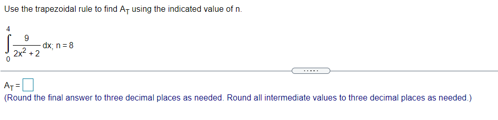 Solved Use the trapezoidal rule to find Ay using the | Chegg.com