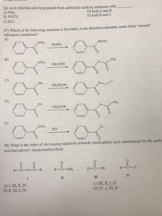 Solved Acid chlorides can be prepared from carboxylic acids | Chegg.com