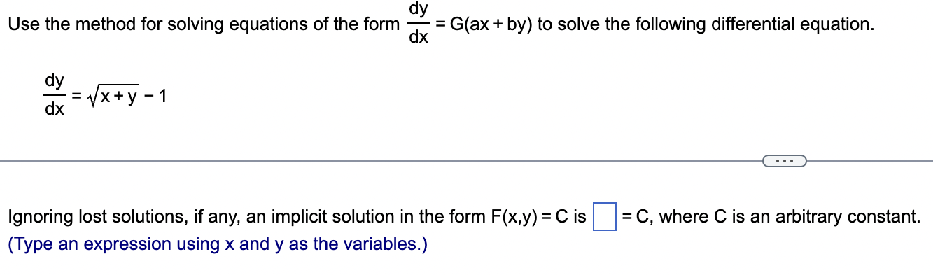 Solved Use the method for solving equations of the form | Chegg.com