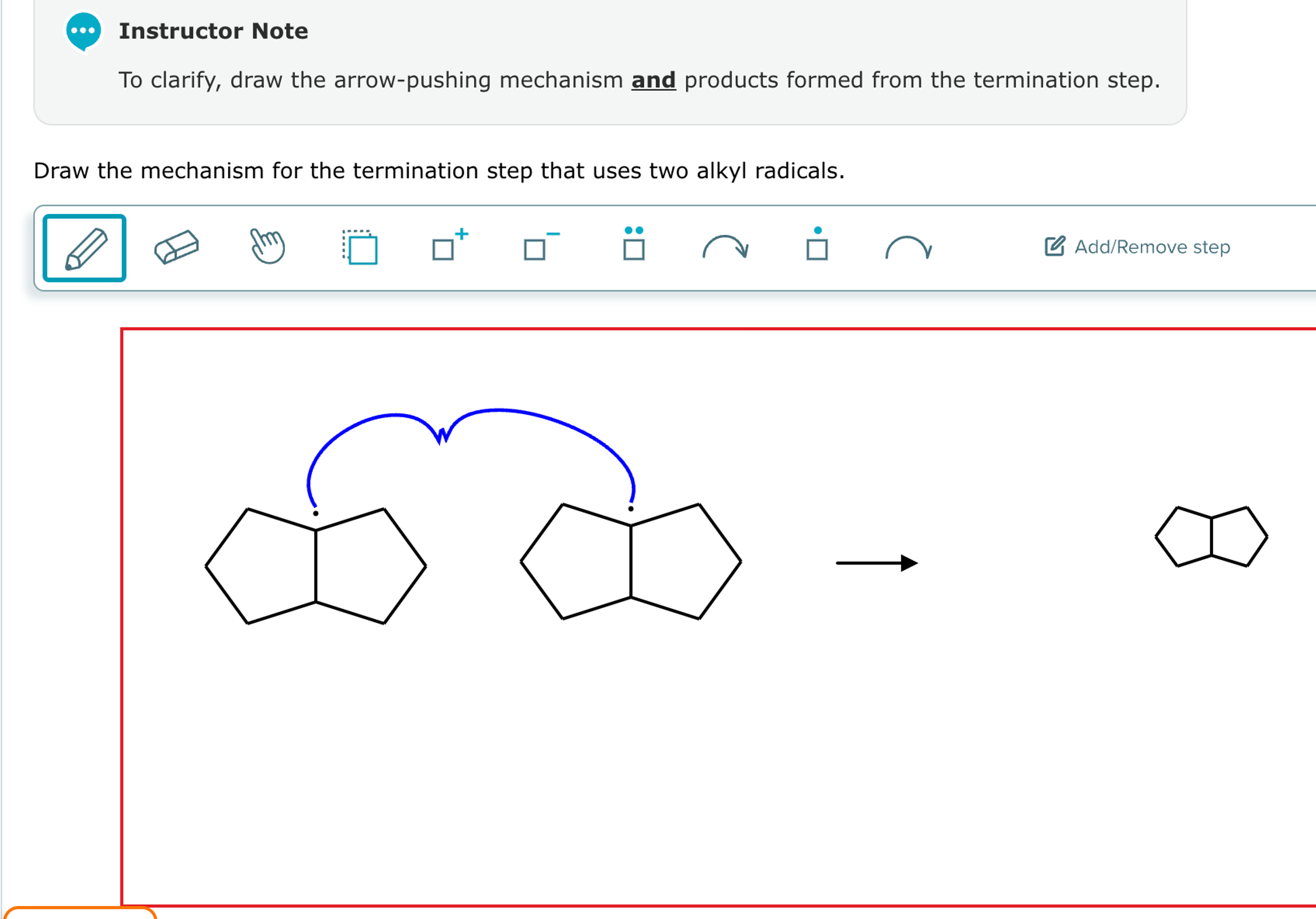 Solved Draw the mechanism for the termination step that uses | Chegg.com