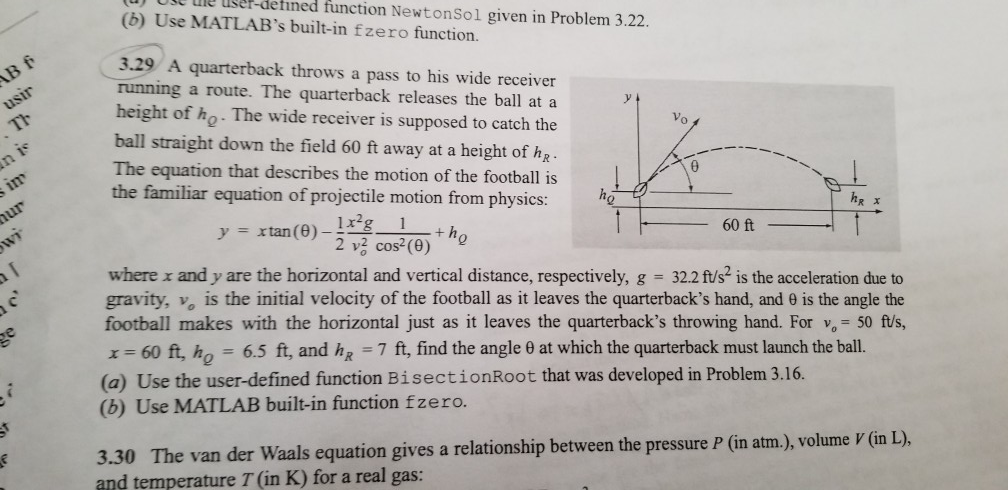 Solved (b) Use MATLAB's built-in fzero function. ule | Chegg.com