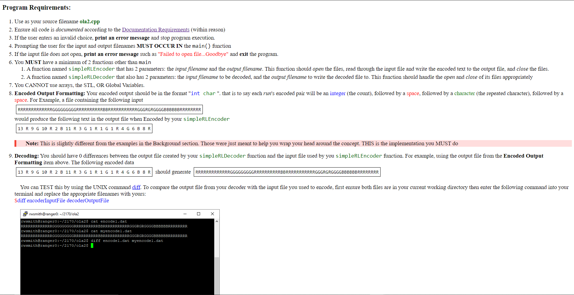 Solved Program Requirements: 1. Use as your source filename | Chegg.com