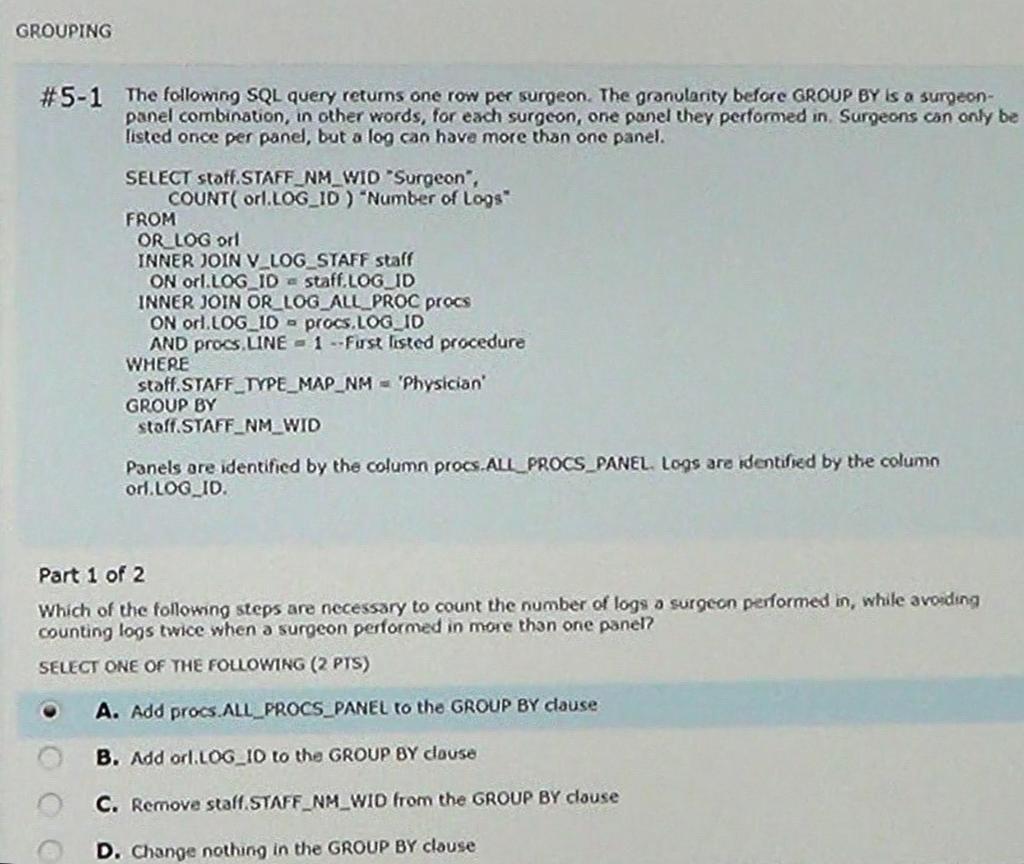 Solved I'm learning SQL and I'm confused by this | Chegg.com