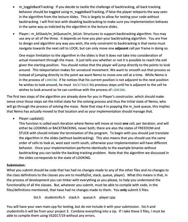 Solved Programming Project 4: Breadth First Finding Nemo | Chegg.com