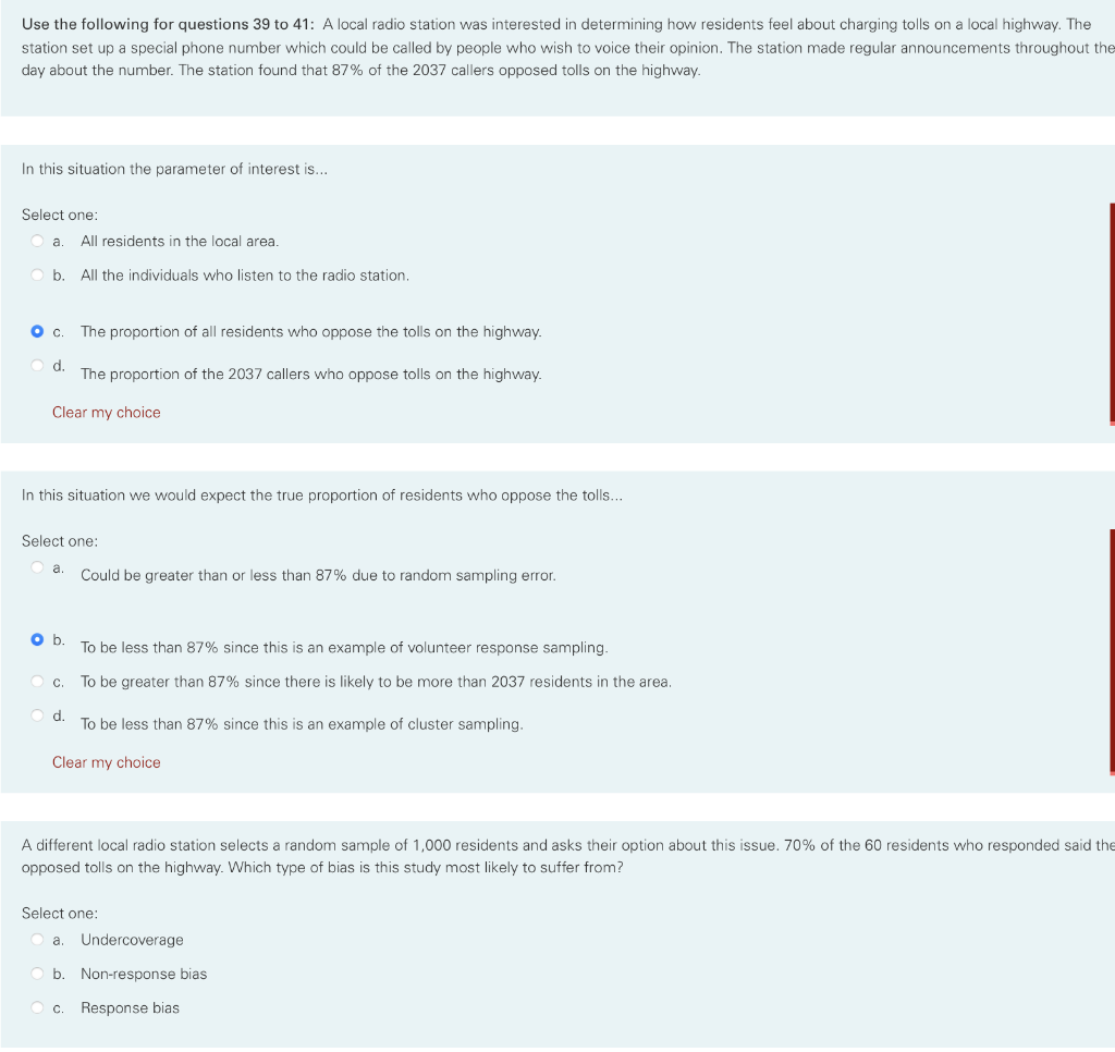 Solved Use the following for questions 39 to 41: A local | Chegg.com