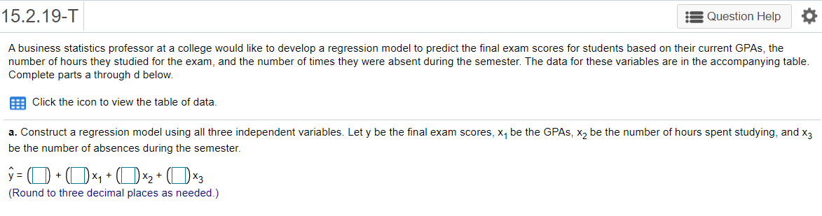 Solved b. Calculate the multiple coefficient of | Chegg.com