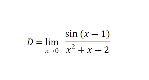 Solved D=limx→0x2+x−2sin(x−1) | Chegg.com