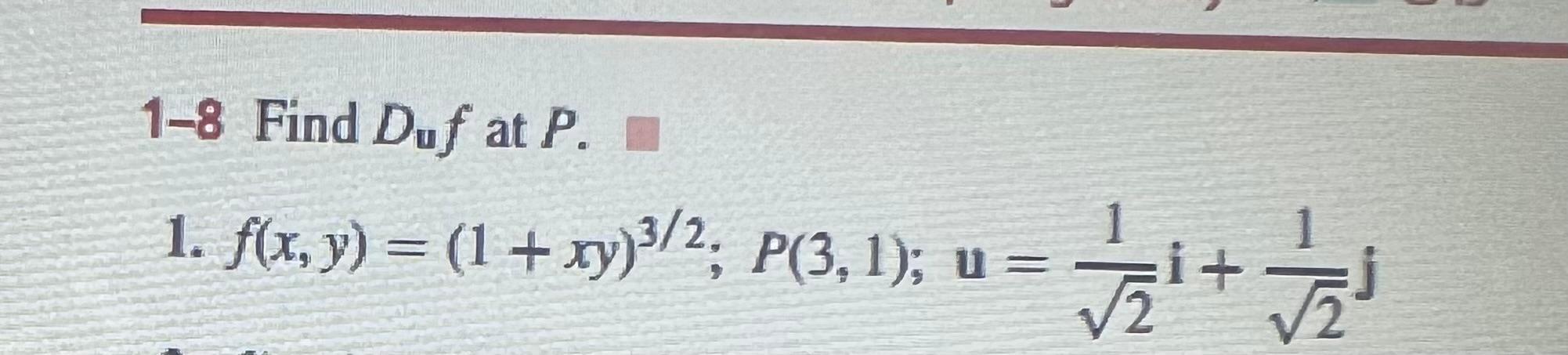 Solved 1−8 Find Duf at P. 1. | Chegg.com