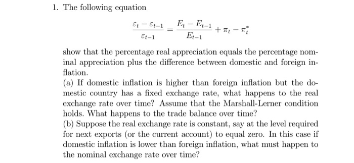 Solved The following equation epsilon_t - epsilon_t - | Chegg.com