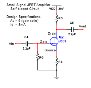 Solved A “J309” JFET transistor is to be used as a small | Chegg.com