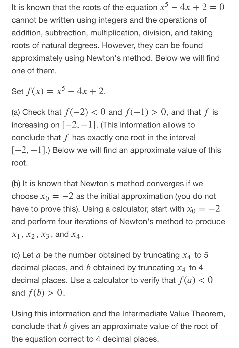 Solved It Is Known That The Roots Of The Equation X3 4x Chegg